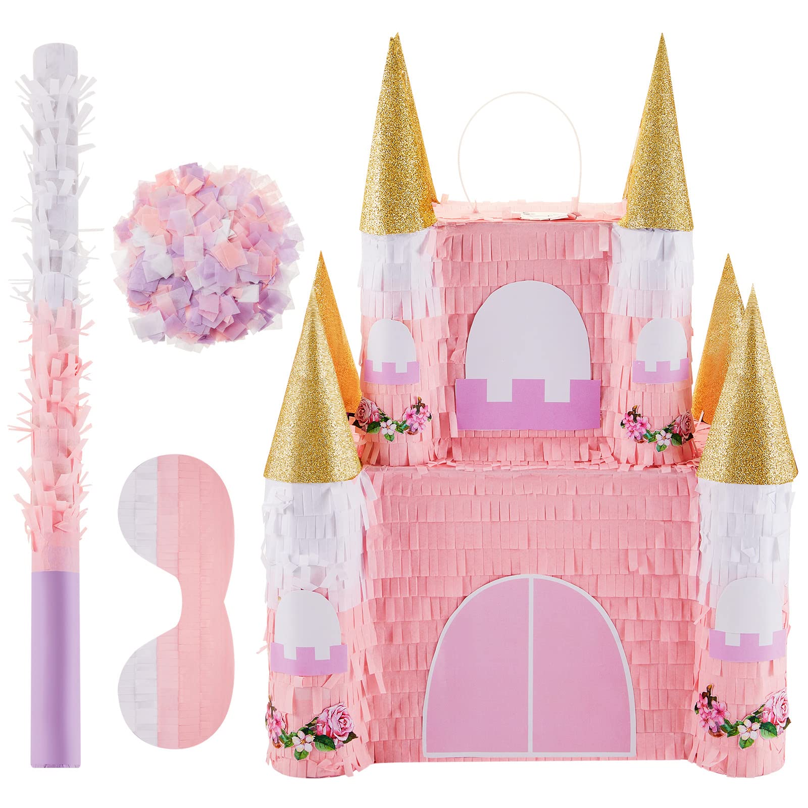 Lewtemi Princess Piñata for Birthday Party Girl Princess Castle Piñata ...