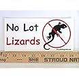 Amazon.com: Funny Warning Bumper Stickers - No Lot Lizards (Truck Stop ...