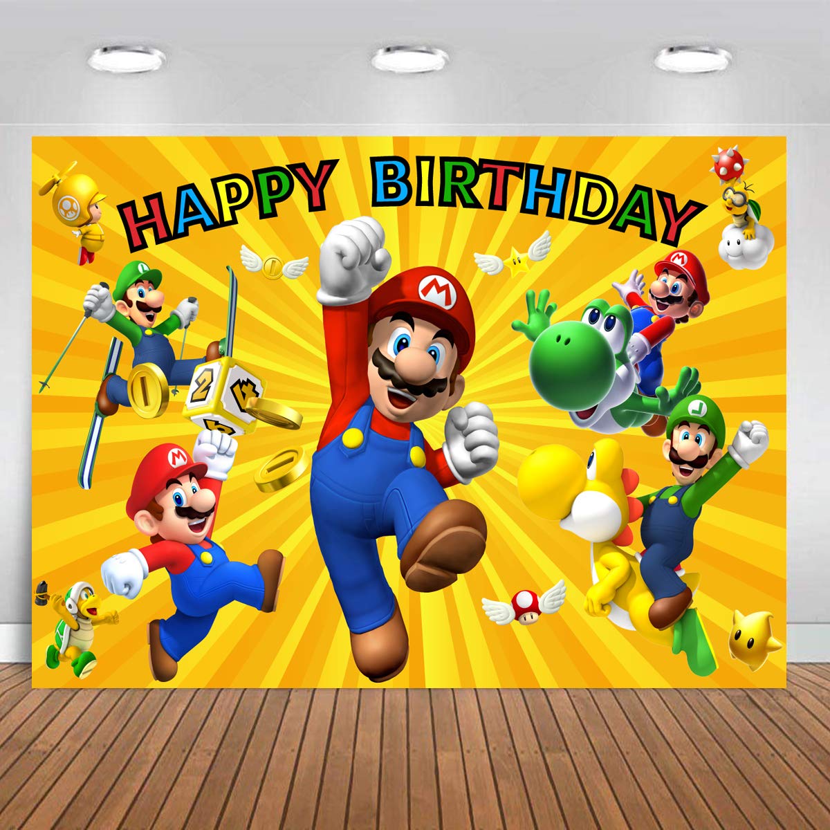 7x5FT Super Mario Photography Vinyl Photo Background for Kids Birthday ...