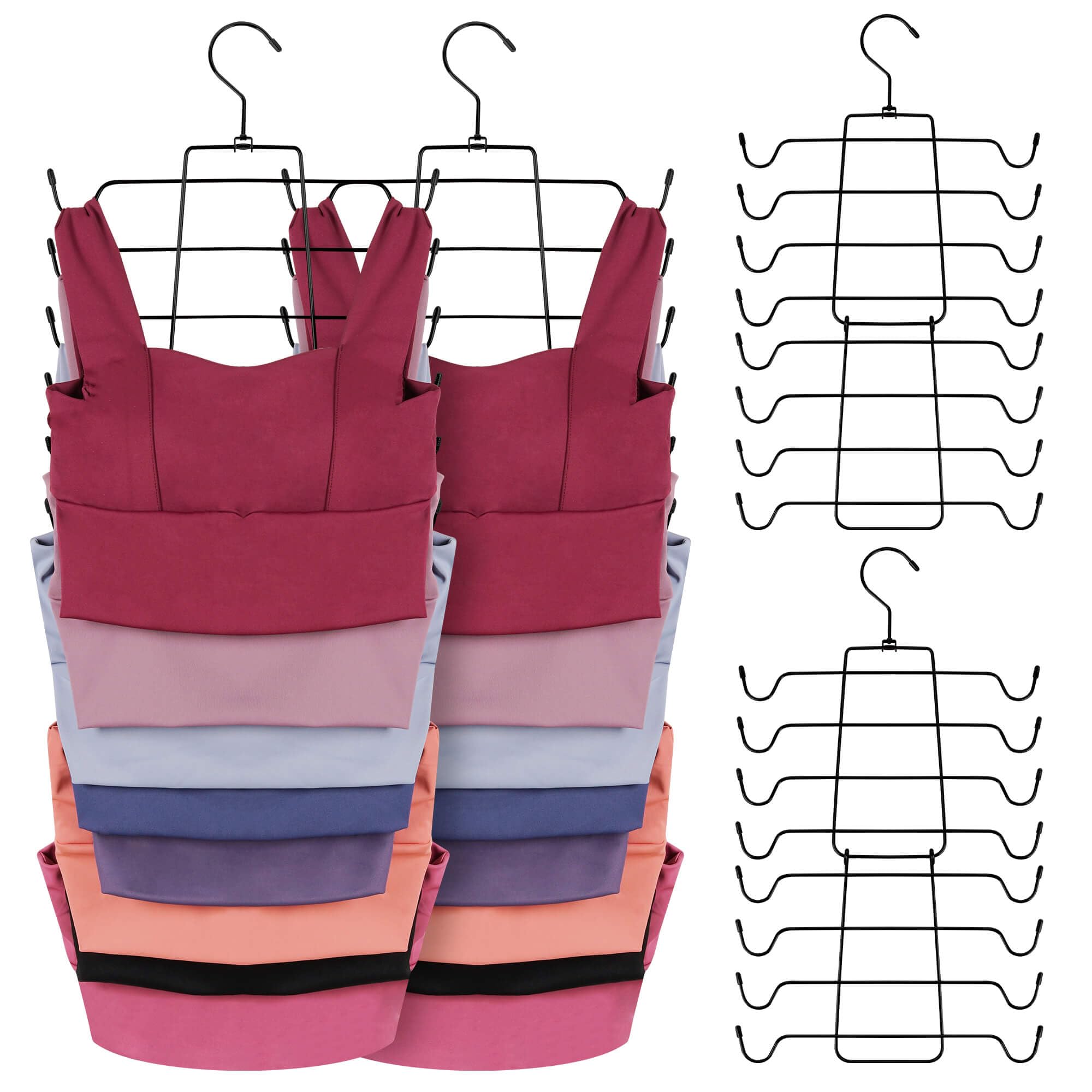 ZEDODIER 6 Pack Tank Top Hanger, Space Saving Bra Hangers, Non-Slip ...