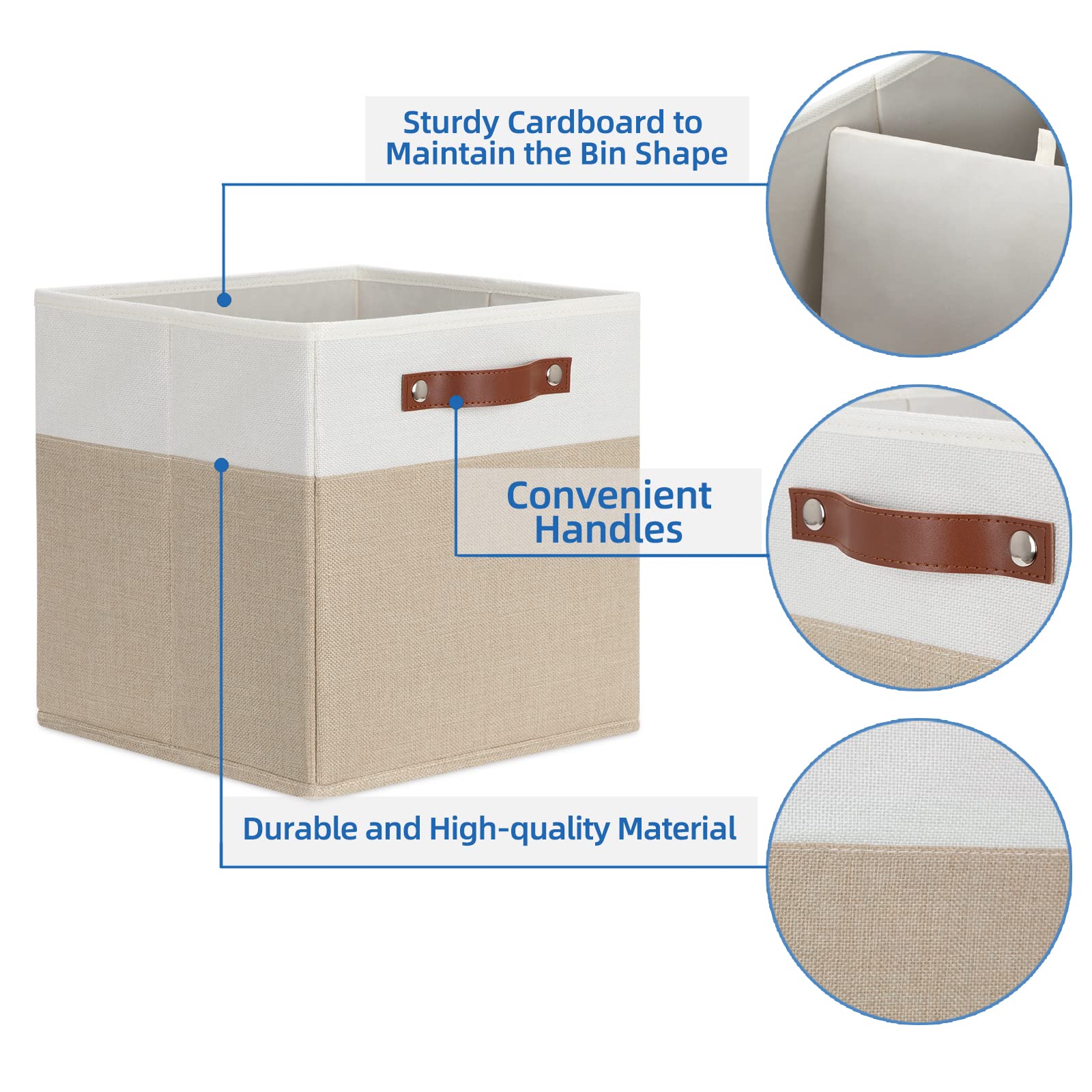 Temary Fabric Storage Cubes 12 Inch Cube Storage Bins 4Pack Empty Gift ...