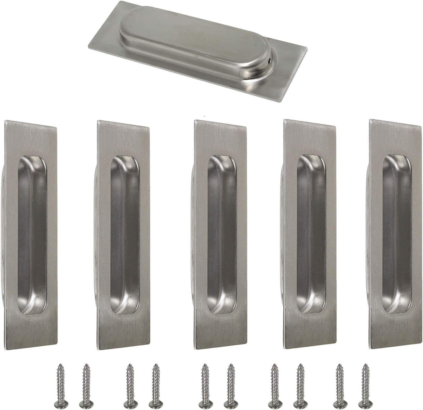 Stainless Steel Flush Drawer Door Handles Recessed Sliding Pulls ...