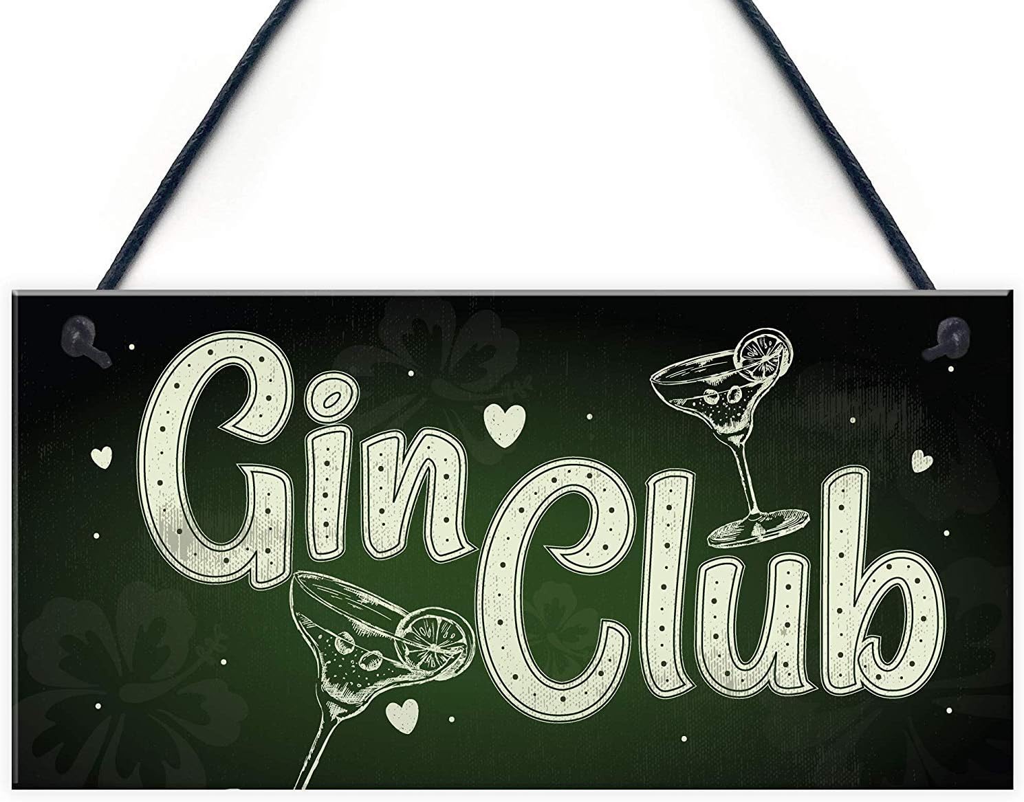 Gin Club Gin & Tonic Gin Sign Garden Shed Home Bar Pub Kitchen Plaque ...