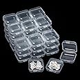 Amazon.com: ISKYBOB 36 Pieces Mini Clear Jewelry Box, Travel Jewelry ...