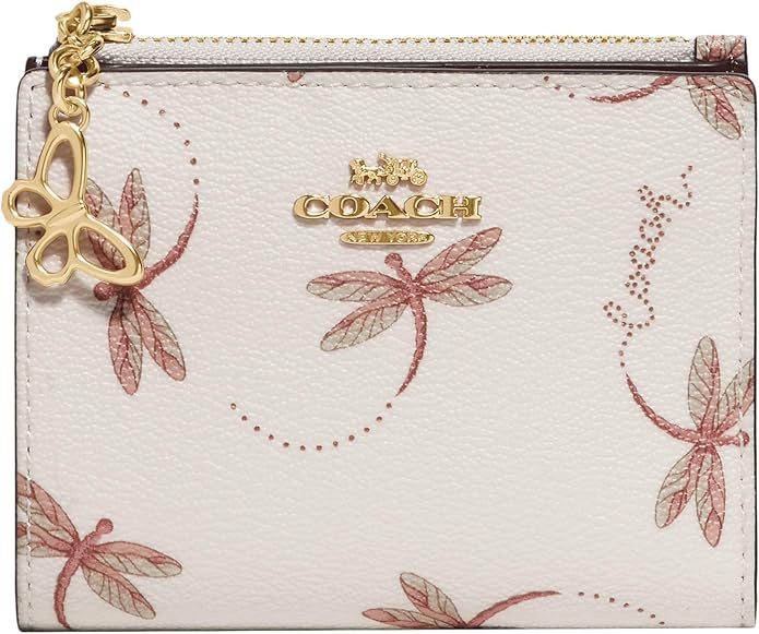 COACH Dragonfly Print Snap Card Case w/Charm Chalk/Multi One Size ...