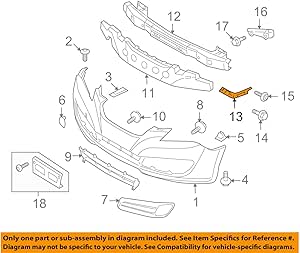 Amazon.com: HYUNDAI 86513-2M000 Bracket-FR Bumper Side SUPT,LH: Automotive