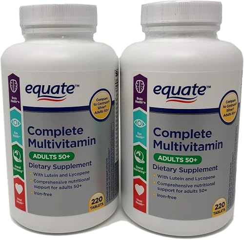 Equate Mature Adult 50+ One Daily Complete Multivitamin Compare to ...