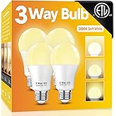 VVH 4-Pack 3-Way LED Light Bulb 3/7/10W - 30/70/100 Watt Equivalent ...