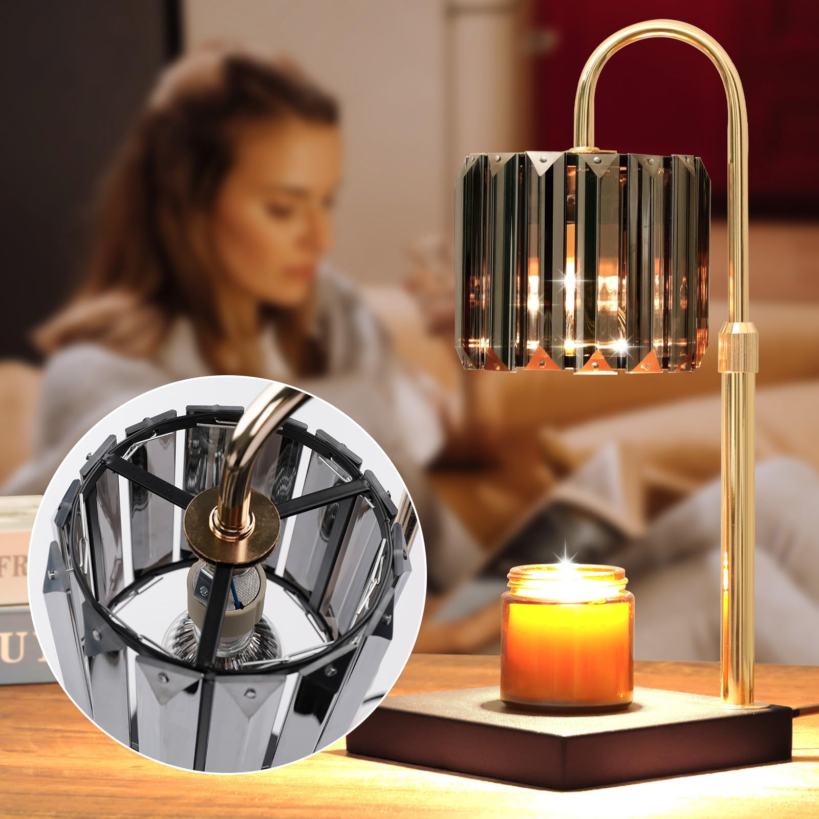 Mua Yuichoy Candle Warmer Lamp with Timer, Dimmable Electric Candle ...