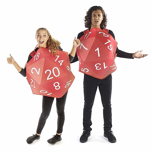 Crit Hit & Crit Fail d20 Dice Couples Halloween Costumes - Reversible ...