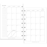 Amazon.com: BetterNote 2022 Monthly Calendar Refill for Disc Notebooks ...