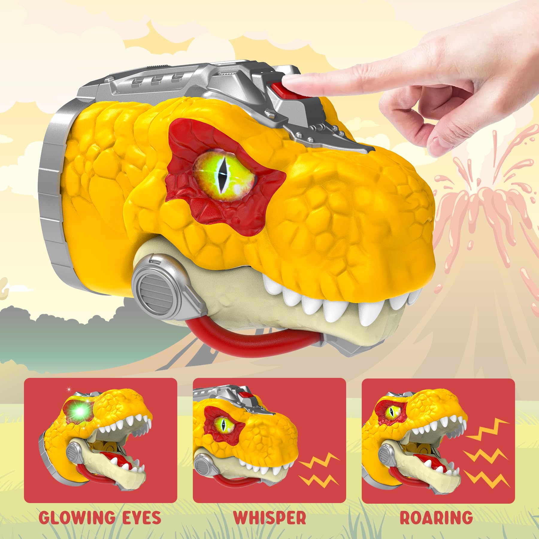 Mua T-Rex Dinosaur Hand Puppets with Glowing Eyes & Vivid Sounds, Dino ...