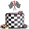 Amazon.com: Racing Flags Cake Topper Any Age/Number - Glitter Race Car ...