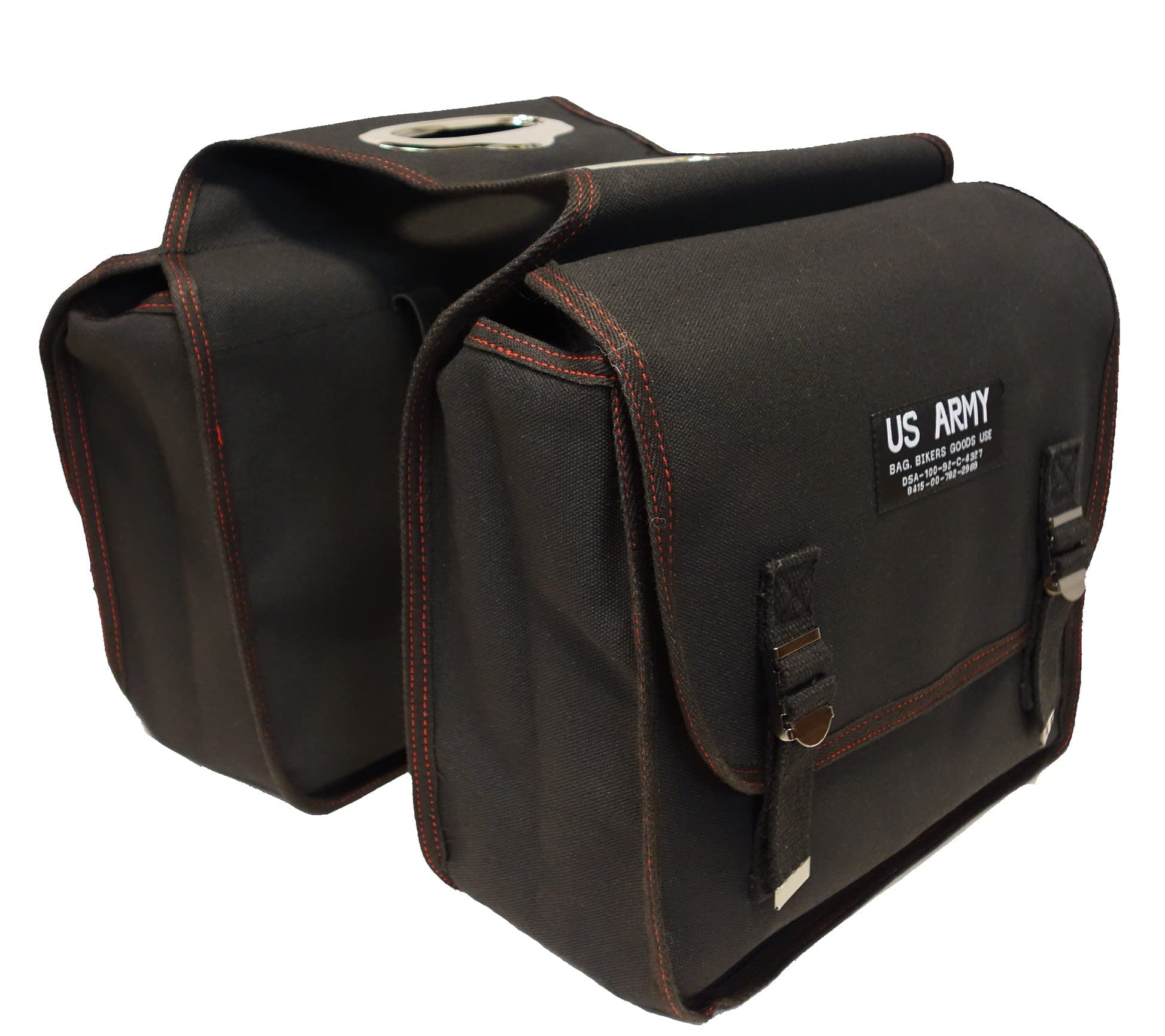 Mua Army Bag â US ARMY Side Bag (Army Saddlebag) Black/Red Stitching ...