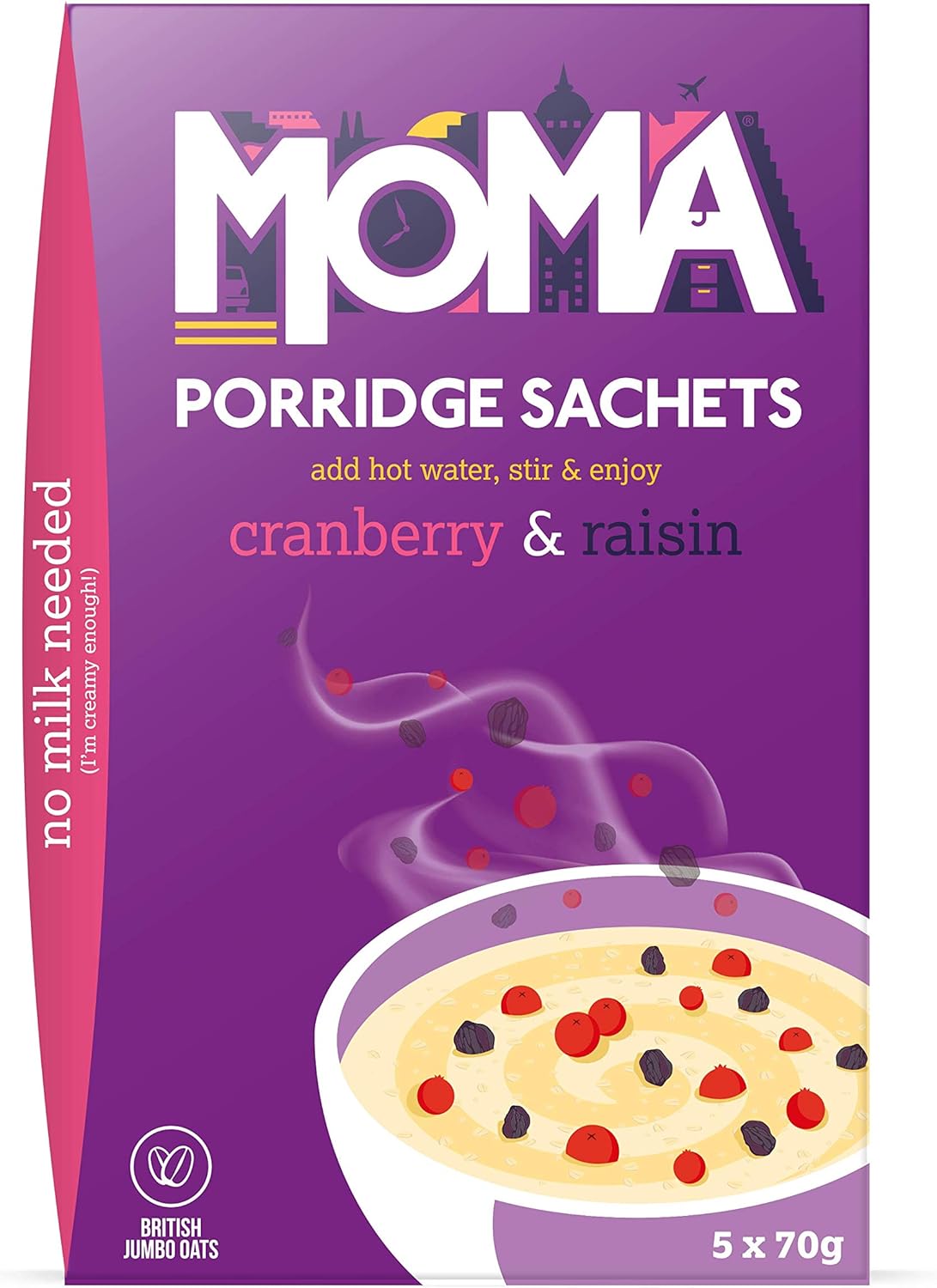 MOMA Gluten Free Cranberry & Raisin Instant Porridge Sachets 20x70g ...