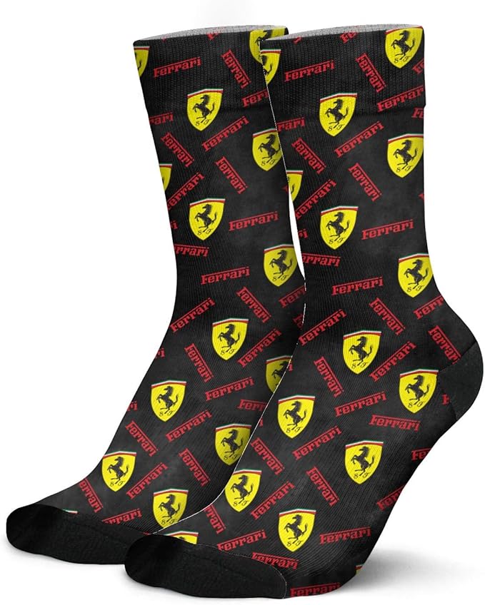 Mens Socks Ferrari-official-site-car-black- Running Compression Socks ...