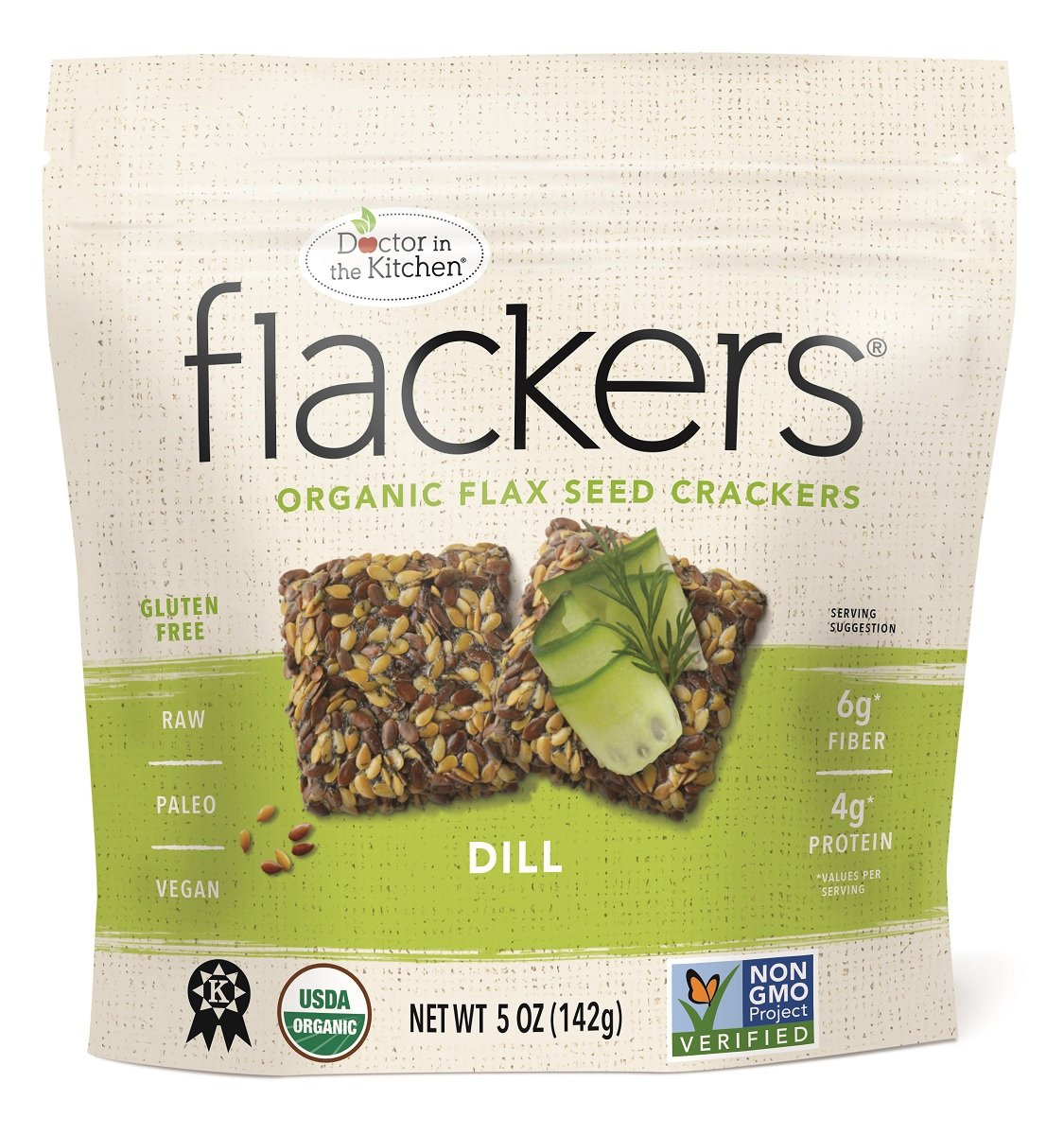 Amazon.com: Doctor In The Kitchen, Flackers Organic Flax Seed Crackers ...