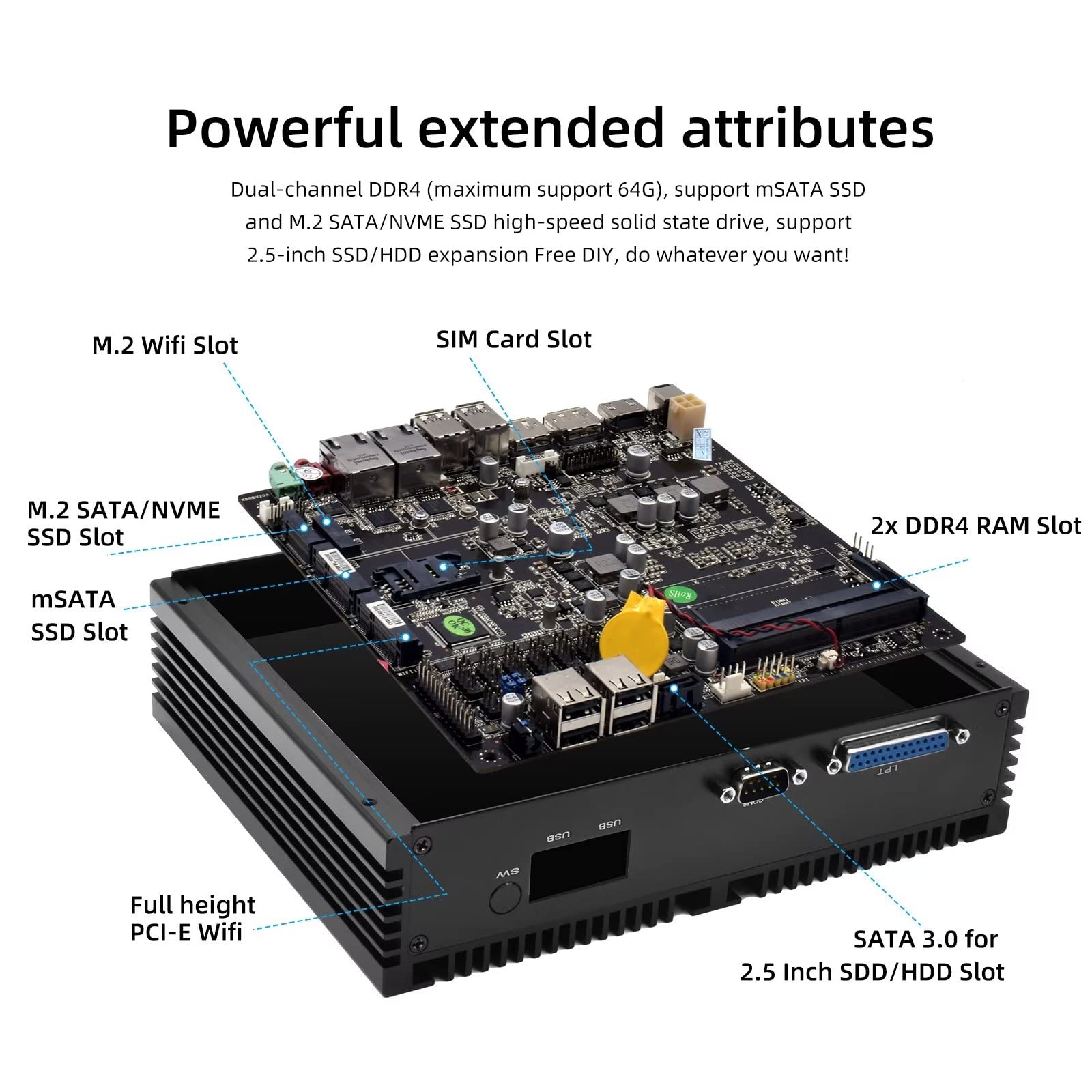 Mua Fanless PC Dual NIC, Fanless PC Windows 11 i5-8250U, Mini Desktop ...