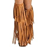 Amazon.com: XGATML Adult 60s 70s Groovy Hippie Fringe Boot Covers ...