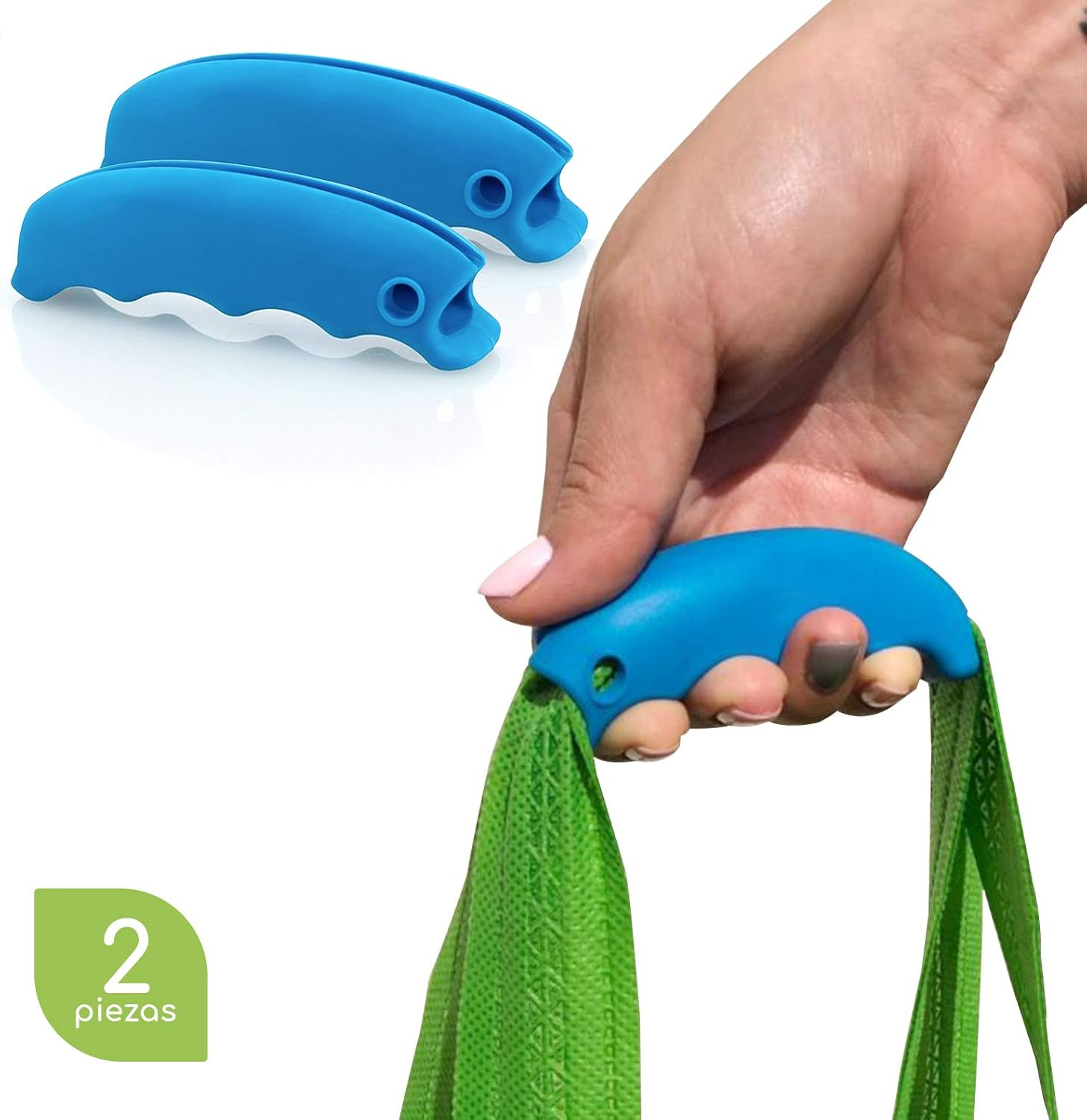 Bableco Set de 2 Agarraderas para Bolsas Ecologicas para un agarre ...