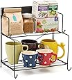 Amazon.com: 2 Tier Wire Frame Wall Mountable Metal Kitchen Spice Rack ...