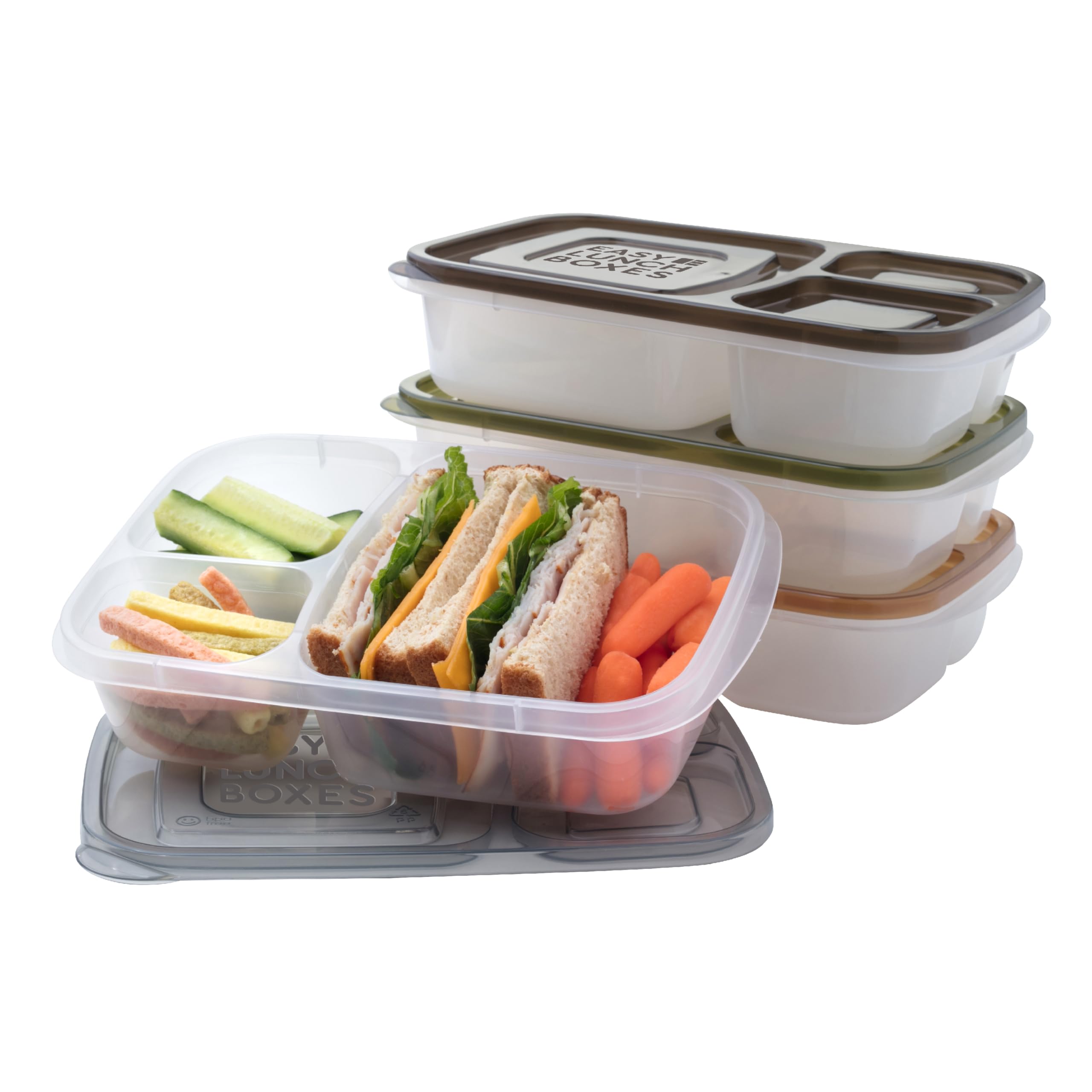 Mua EasyLunchboxes® - Bento Lunch Boxes - Reusable 3-Compartment Food ...