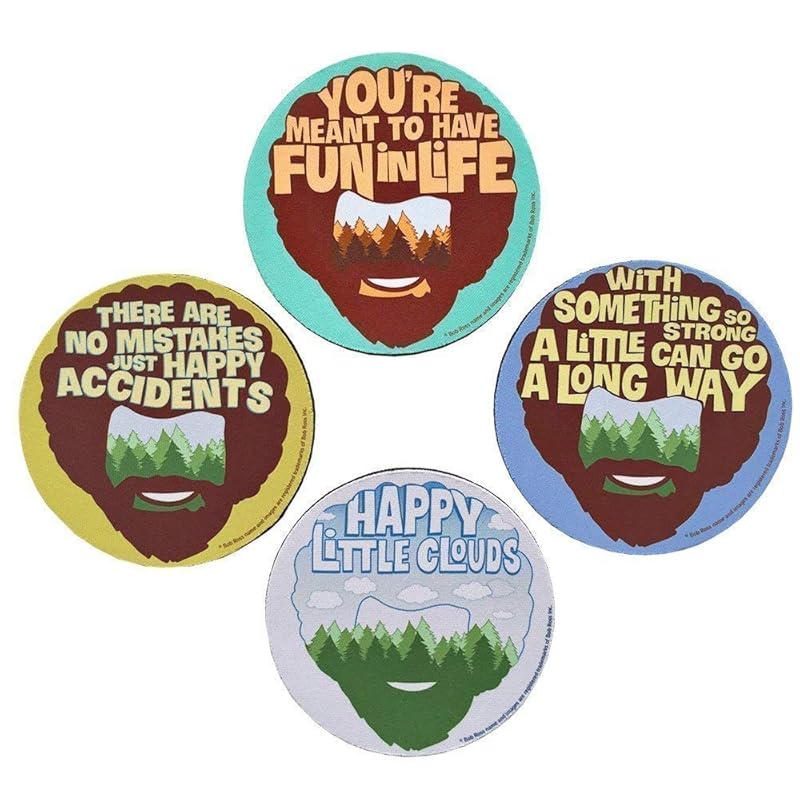 Amazon.com: PeachyApricot Bob Ross Happy Accidents Officially Licensed ...