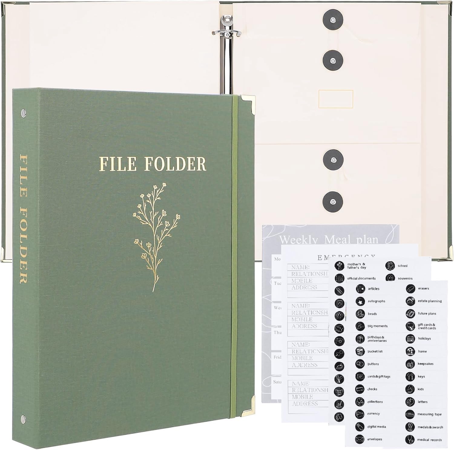 Folio Folders with Pockets, Document Organizer Folio, in Case I Go ...