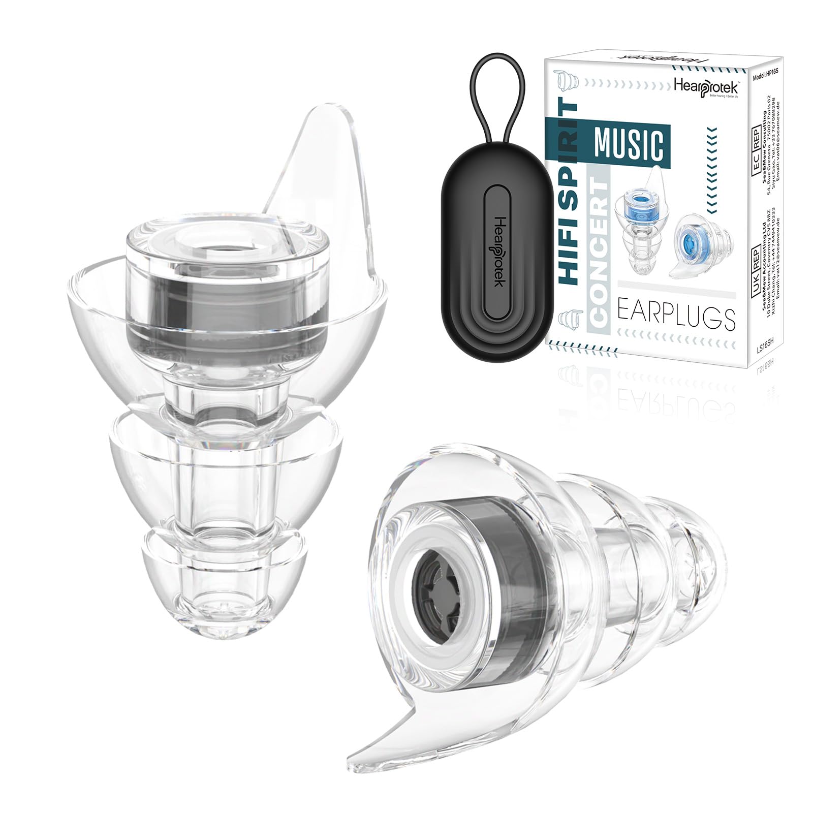 Hearprotek Hi-Fi Spirit Concert Ear Plugs, High Fidelity Silicone Music ...