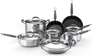 Amazon.com: KitchenAid Gourmet Essentials Brushed Stainless Steel 14 ...