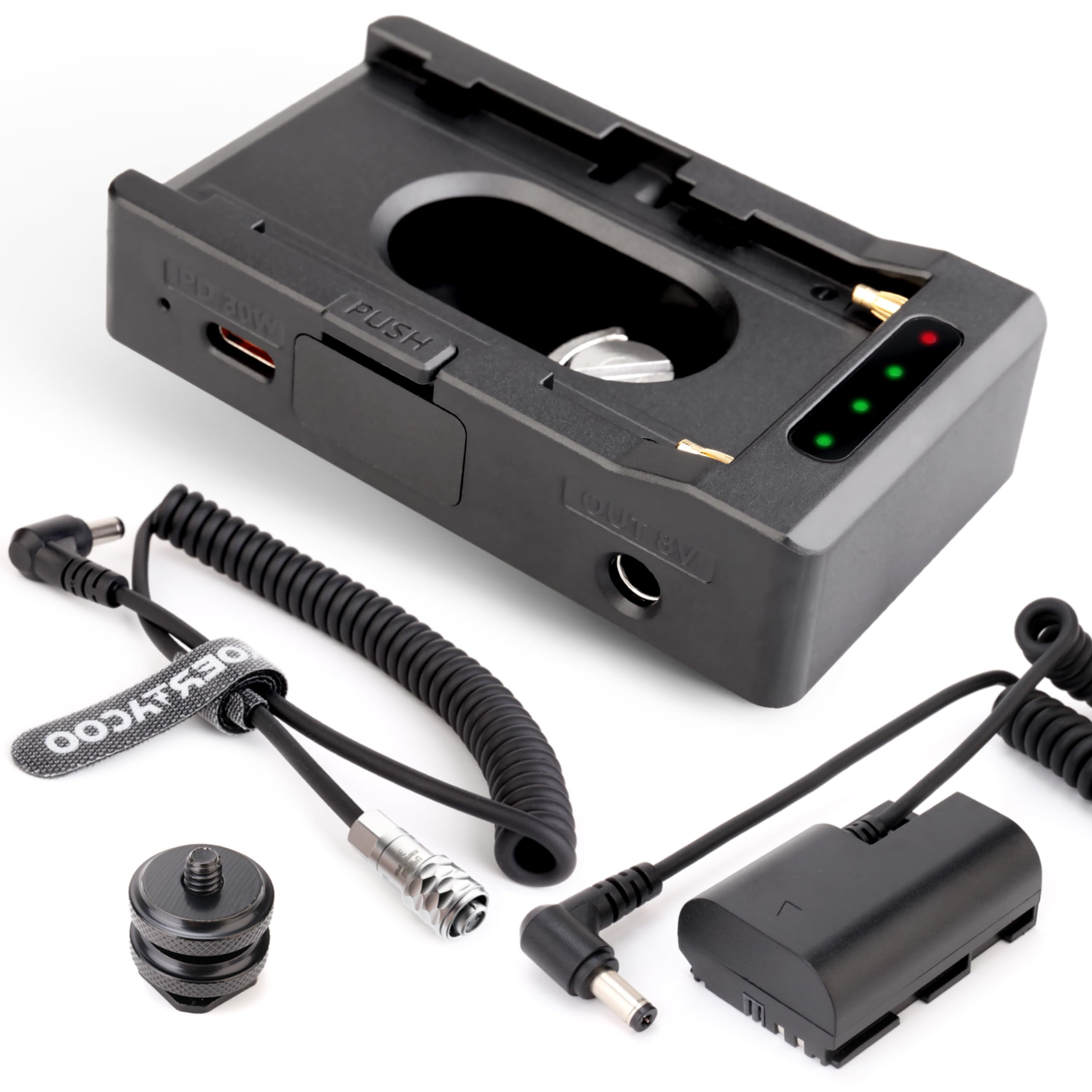 NP-F Battery Adapter Plate + BMPCC 4K and 6K DC Cable and LP-E6 Dummy ...