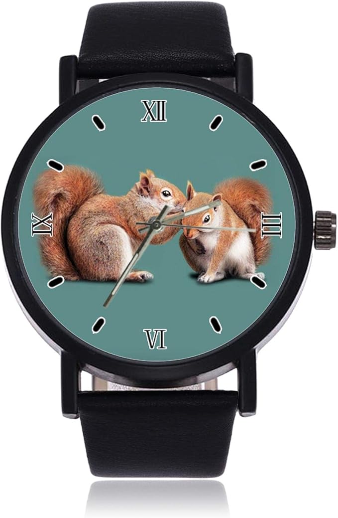 A Pair of Squirrels Ultrathin Men's Women's Wrist Watches Business ...