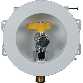 Water-Tite 88106 Mini Round Gas Outlet Box with Nails and 1/2" Valve ...