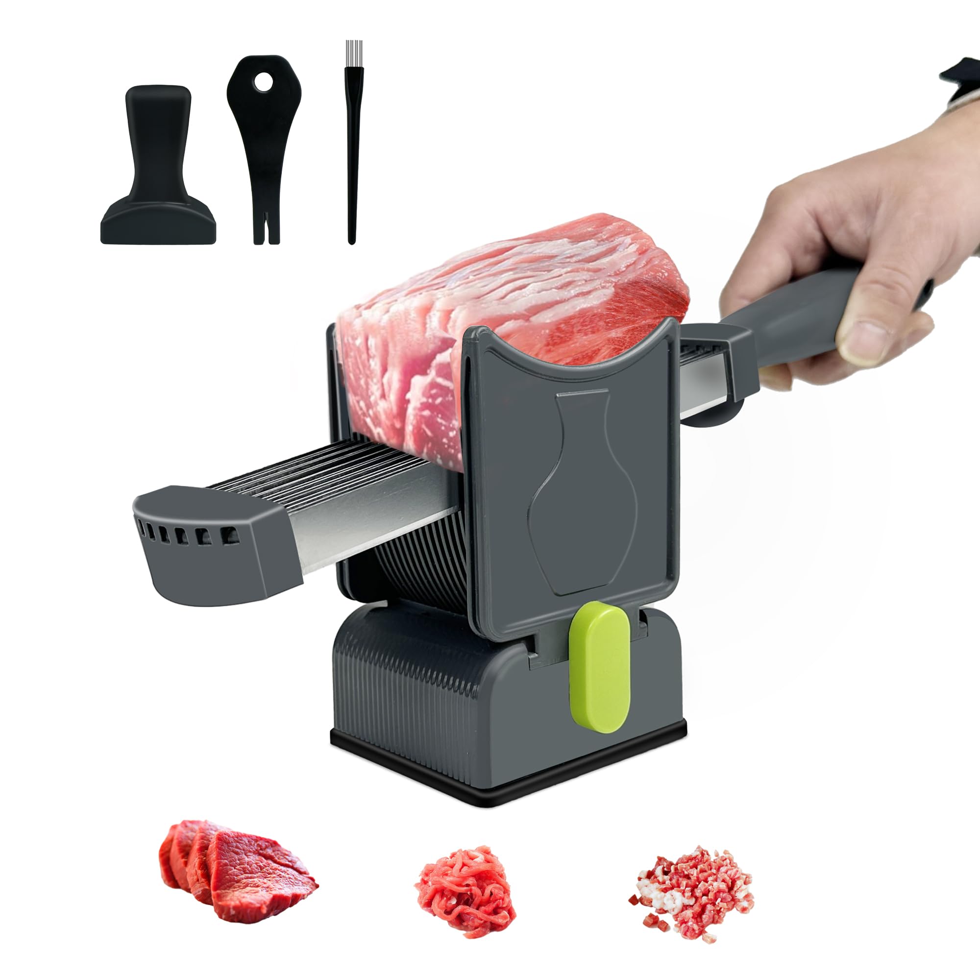Boicafe Fresh Meat Slicer with Adjustable Thickness 2mm 4mm Blade ...
