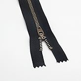 Amazon.com: 4# Black Metal Zipper Close End Antique Brass Y-teeth ...