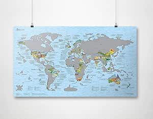 Amazon.com: Bucket List World Map - Scratch Edition. : Home & Kitchen