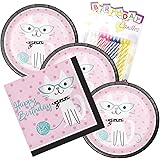 Amazon.com: Creative Converting Purr-FECT Cat Birthday Party ...