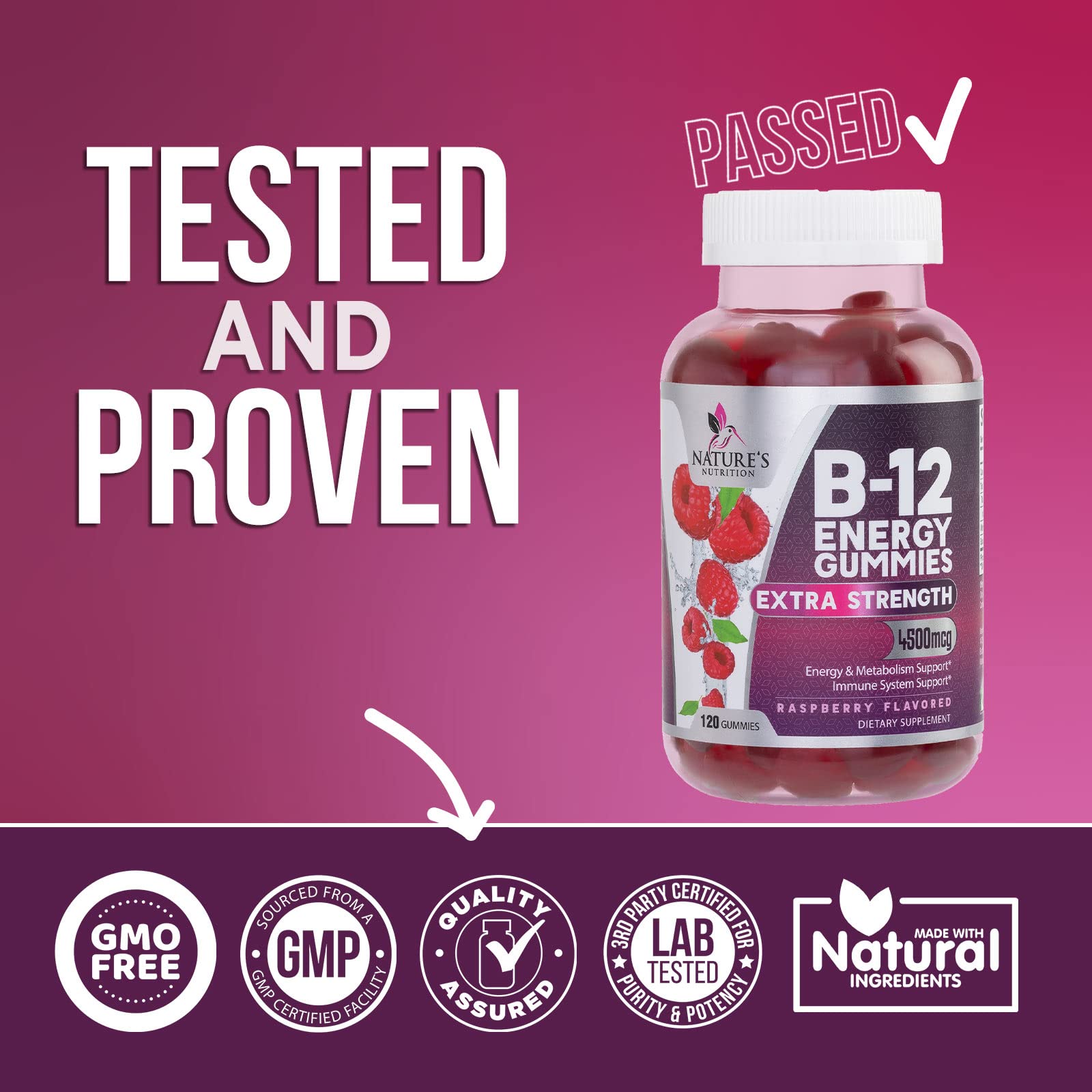 Mua Vitamin B12 Energy Gummies - Extra Strength 4500 mcg Energy Chews ...