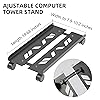 Computer Tower Stand, Adjustable Mobile CPU Stand, Ventilated PC Tower ...