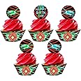 Amazon.com: Laser Tag Cupcake Toppers and Wrappers - 48 Pieces - Laser ...