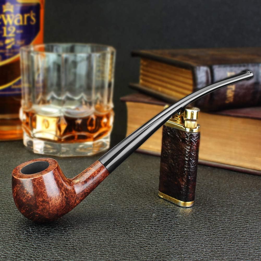 FULUSHOU Mediterranean Briar Wood Tobacco Pipe, Simple Atmosphere ...