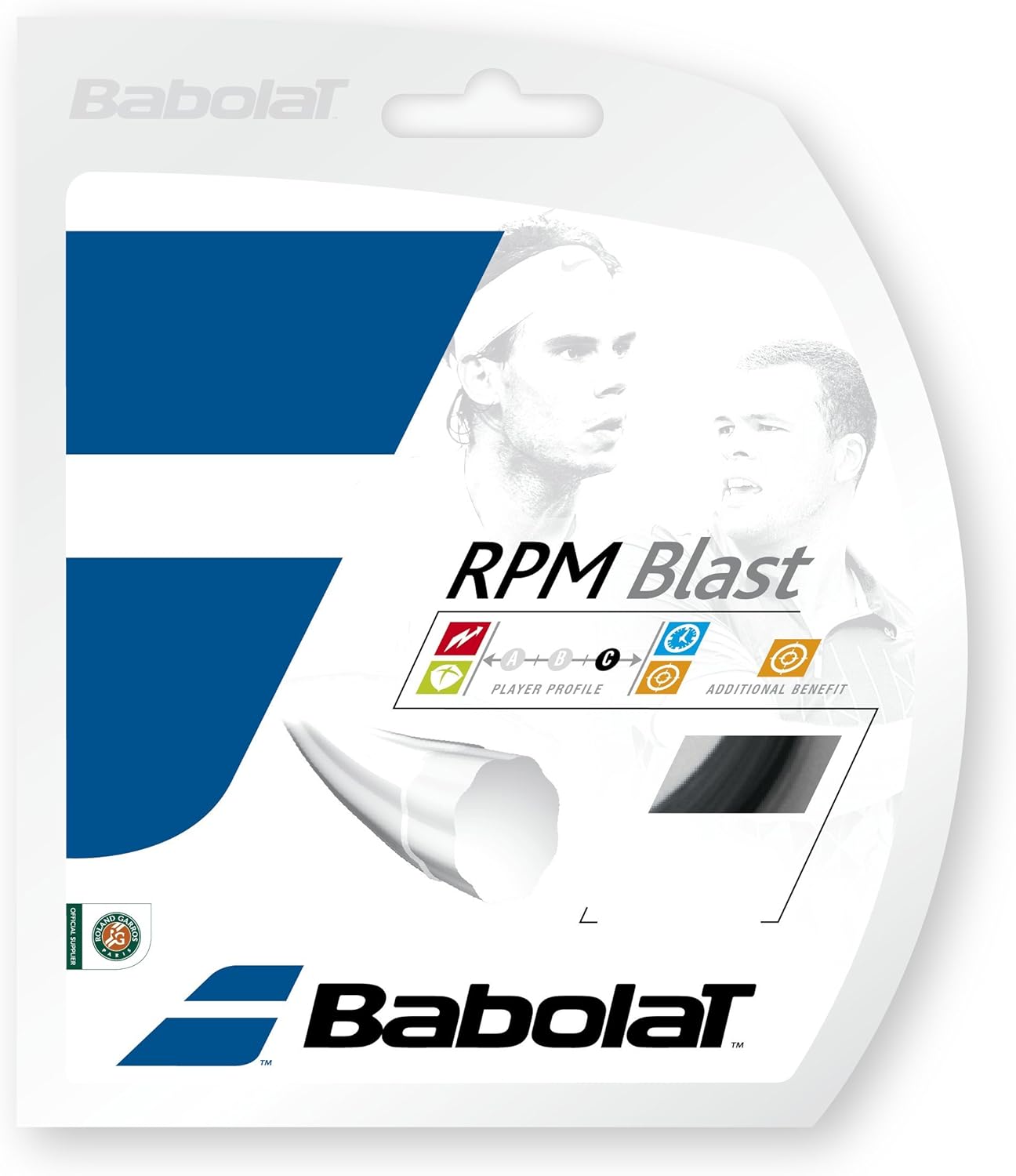Babolat RPM Blast 17-Gauge Tennis String (Black), Racquet String ...