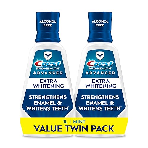 Crest Pro-Health Advanced Mouthwash, Alcohol Free, Extra Whitening ...