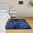 Amazon.com: duduta Navy Blue Soft Fluffy Rectangle Rug 3x5 ft, Tie-Dyed ...