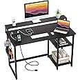 Amazon.com: GreenForest Small Desk with USB Charging Port and Power ...