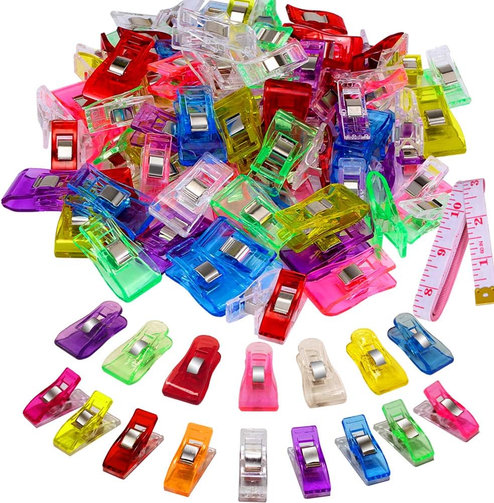 Amazon.com: BamLue 100 Pack-Upgrade Handy Holding Easier Sewing Clips ...