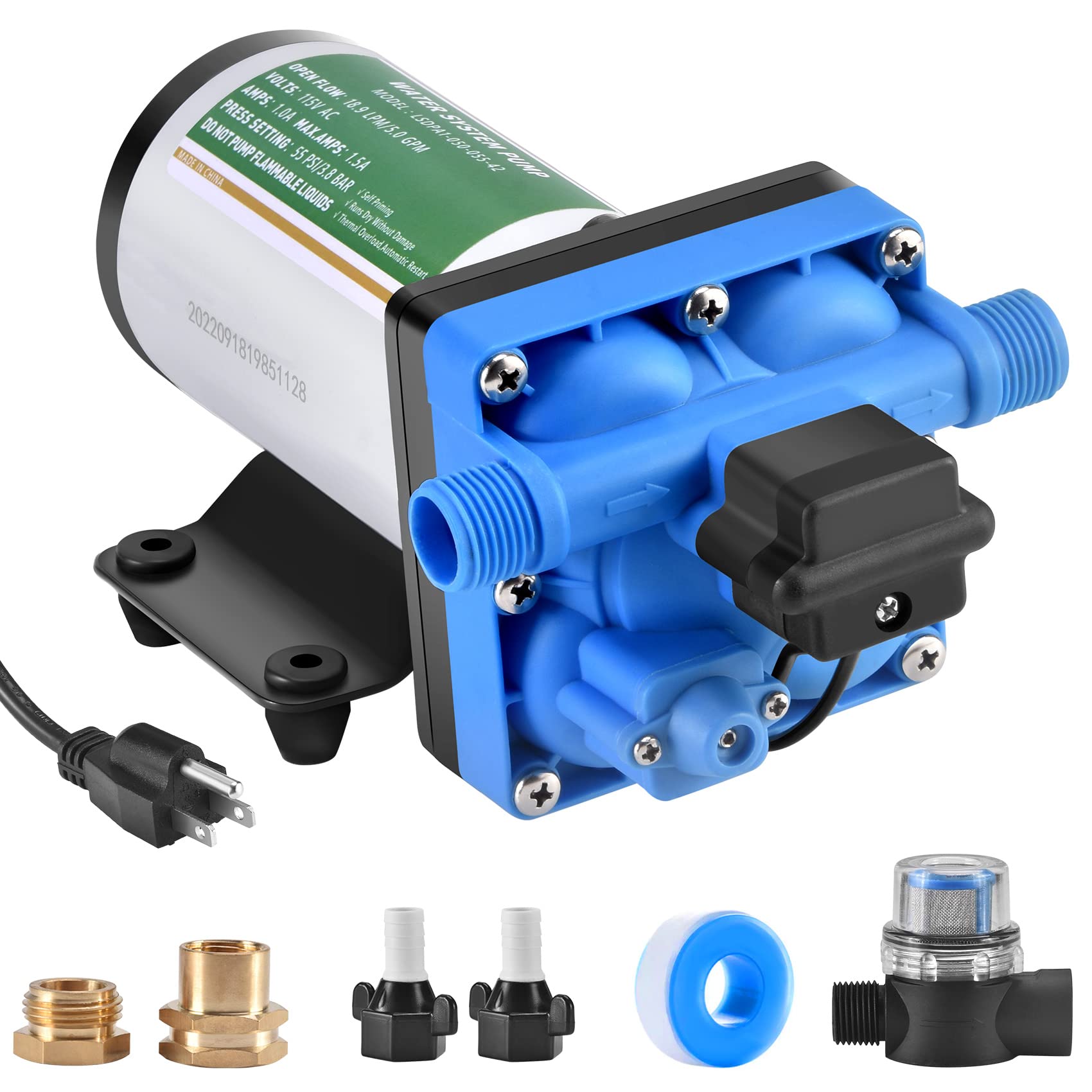 Mua Oswerpon Water Diaphragm Pump, 115V AC Water Pressure Booster Pump ...
