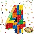 Amazon.com: RoundFunny Number 4 Building Blocks Piñata 16.5 Inch Party ...