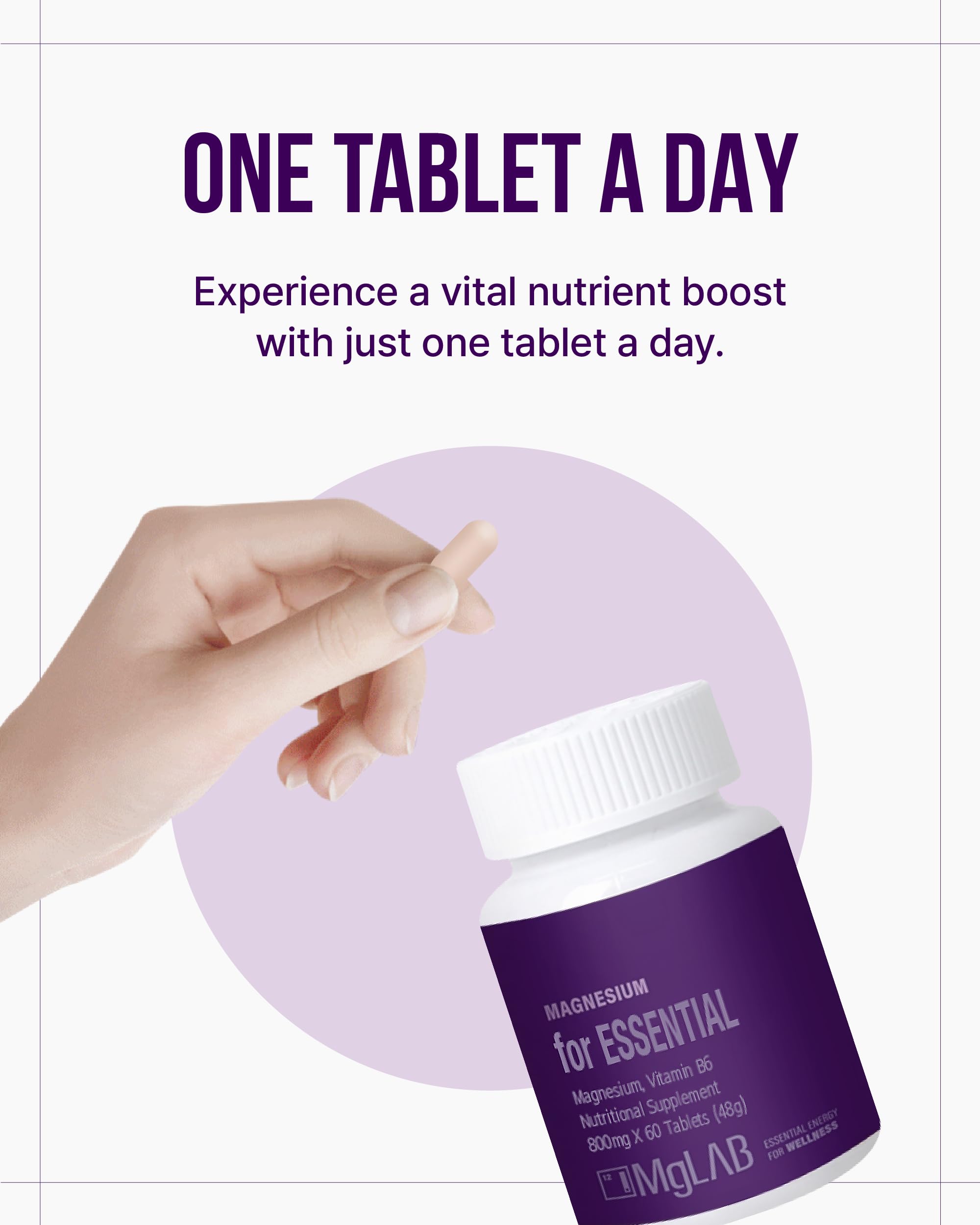 Mua MGLAB for Essential (60 Tablets) - Daily Magnesium Supplement for ...