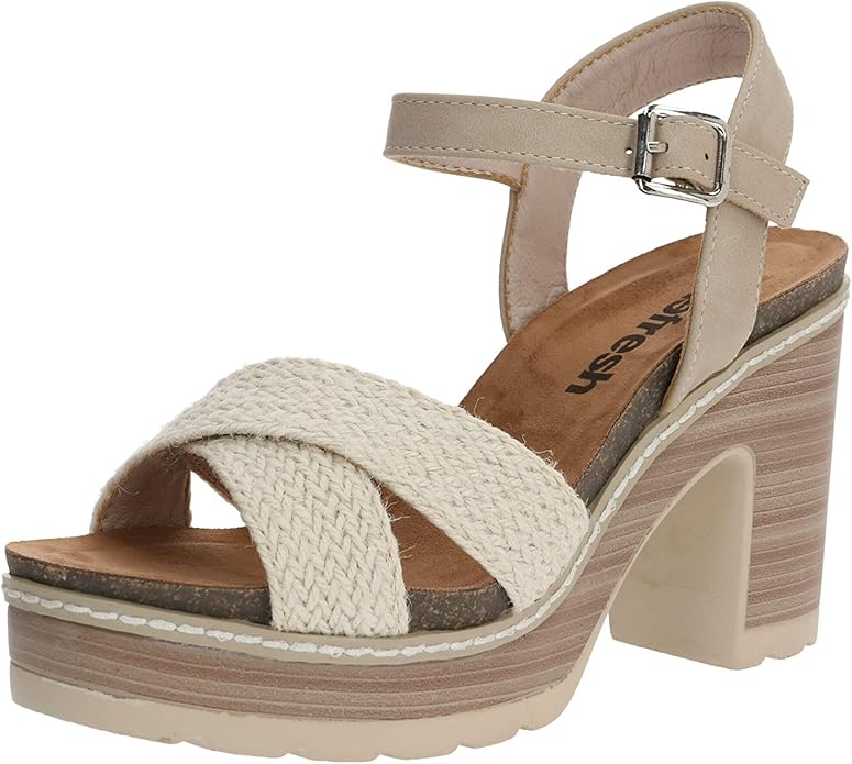 REFRESH Shoes Sandals 69497 Beige: Amazon.co.uk: Shoes & Bags